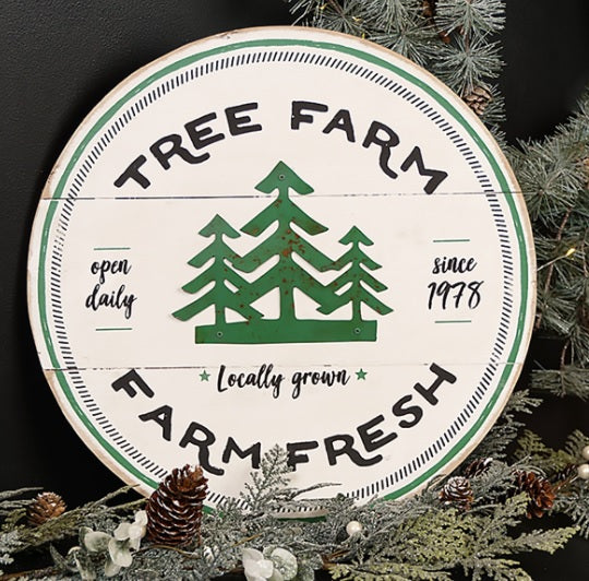 Tree Farm Round Sign – Tiger Lilies - Home Decor, Gifts and More